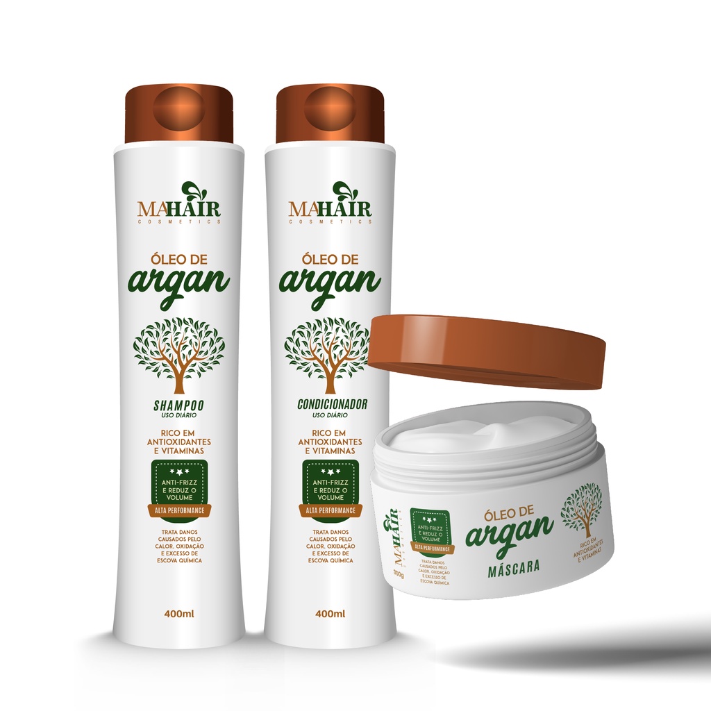 Shampoo Condicionador e Máscara Capilar Mahair Óleo de Argan Oferta ...