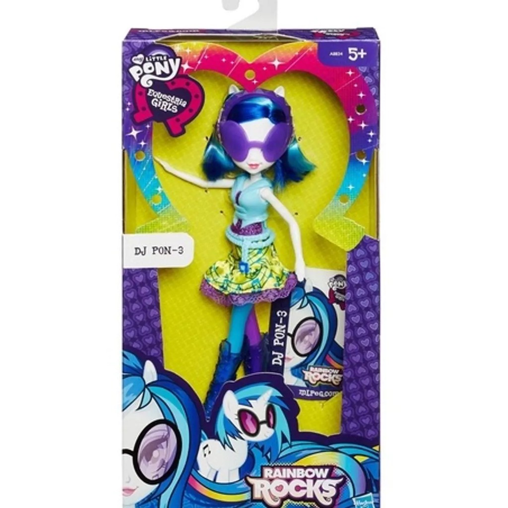 Boneca My Little Pony Equestria Girls Rainbow Rocks - DJ PON 3 HASBRO | Shopee Brasil