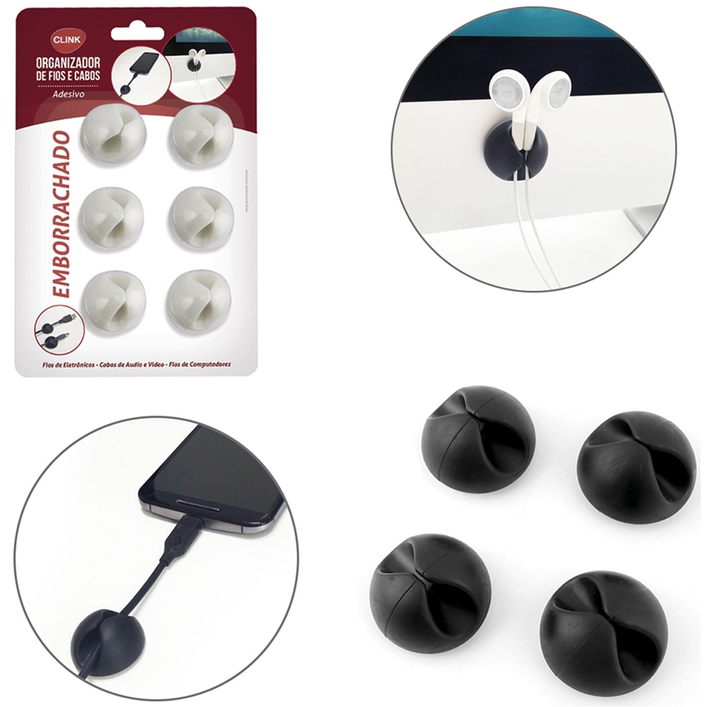 Organizador de Fios e Cabos Adesivo de Plástico Esconde Fios | Shopee ...