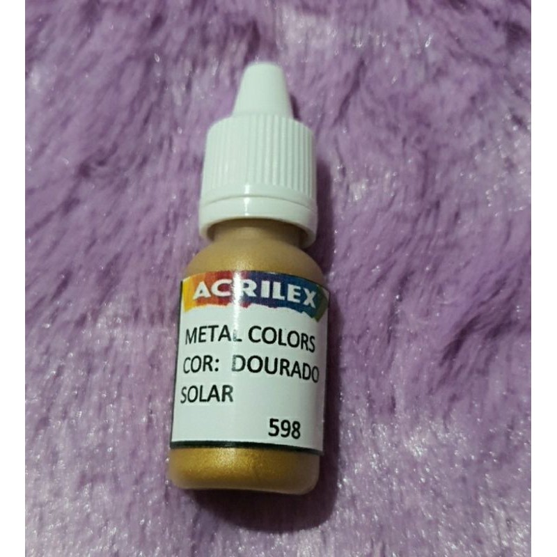 Tinta Metal Colors 10 ml (Acrilex) | Shopee Brasil