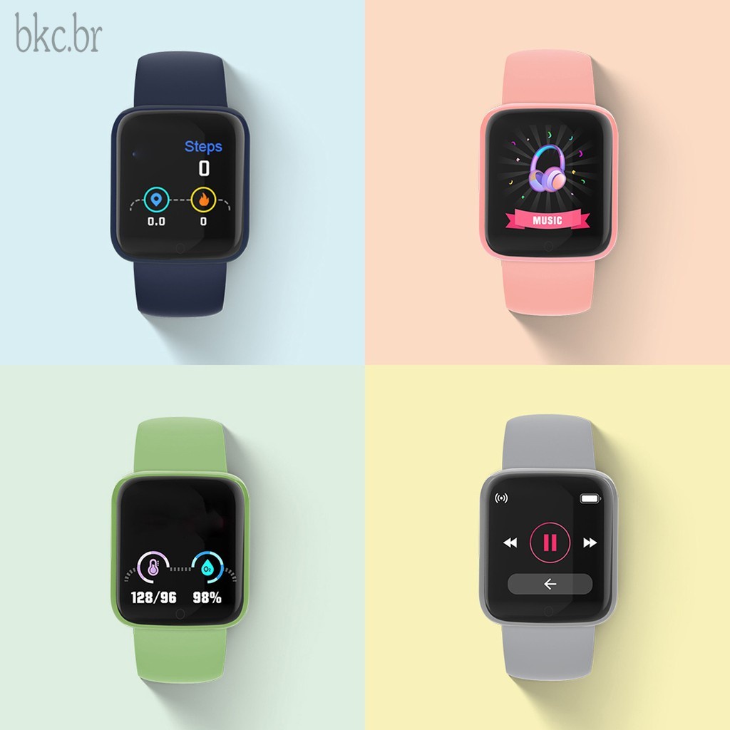 Macaron Y68 Smartwatch Bluetooth Relógio Inteligente para ios/Android ...