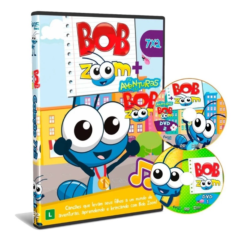 Dvd Infantil Coleção Bob Zoom Completo 7 Em 2 Dvd's | Shopee Brasil