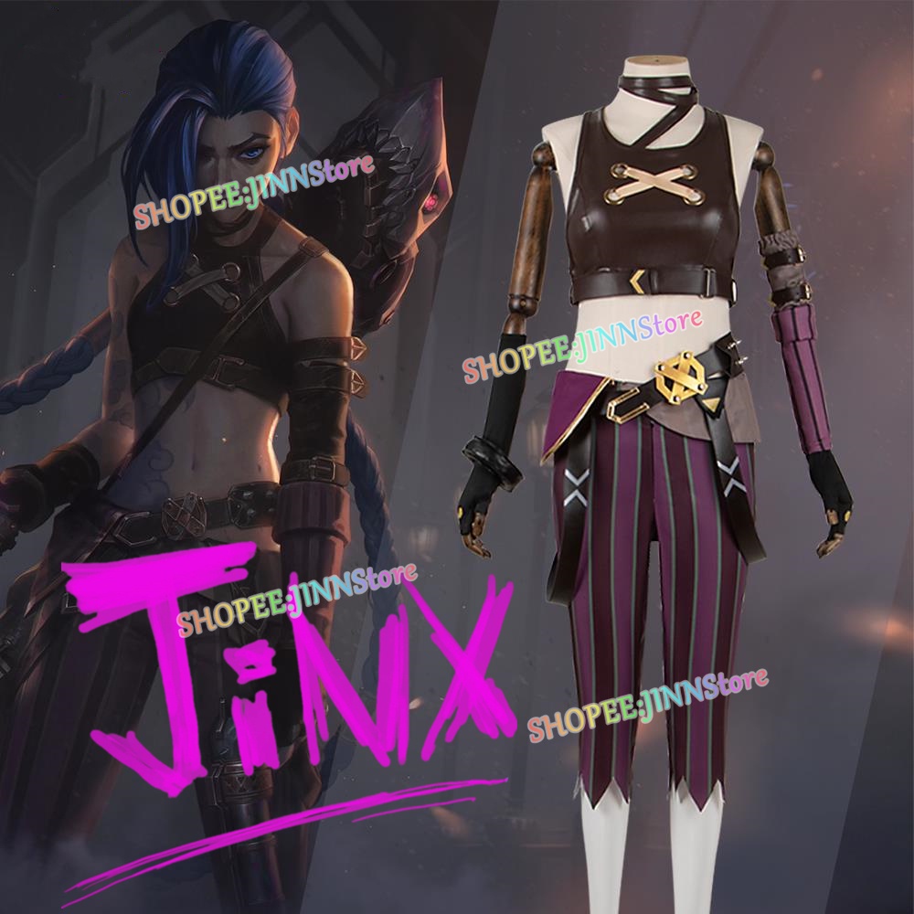 Traje Cosplay Uniforme LOL Arcane pow-Jinx | Shopee Brasil