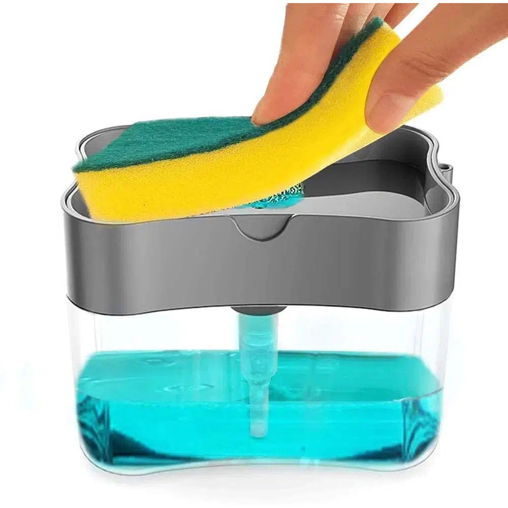 Porta Detergente E Porta Esponja 2 em 1 Esponja Limpeza Dispenser ...