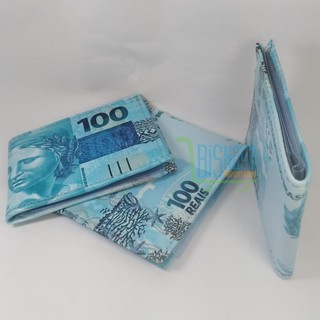 Carteira de Nota 100Reais Garoupa Estampa de Fora | Shopee Brasil