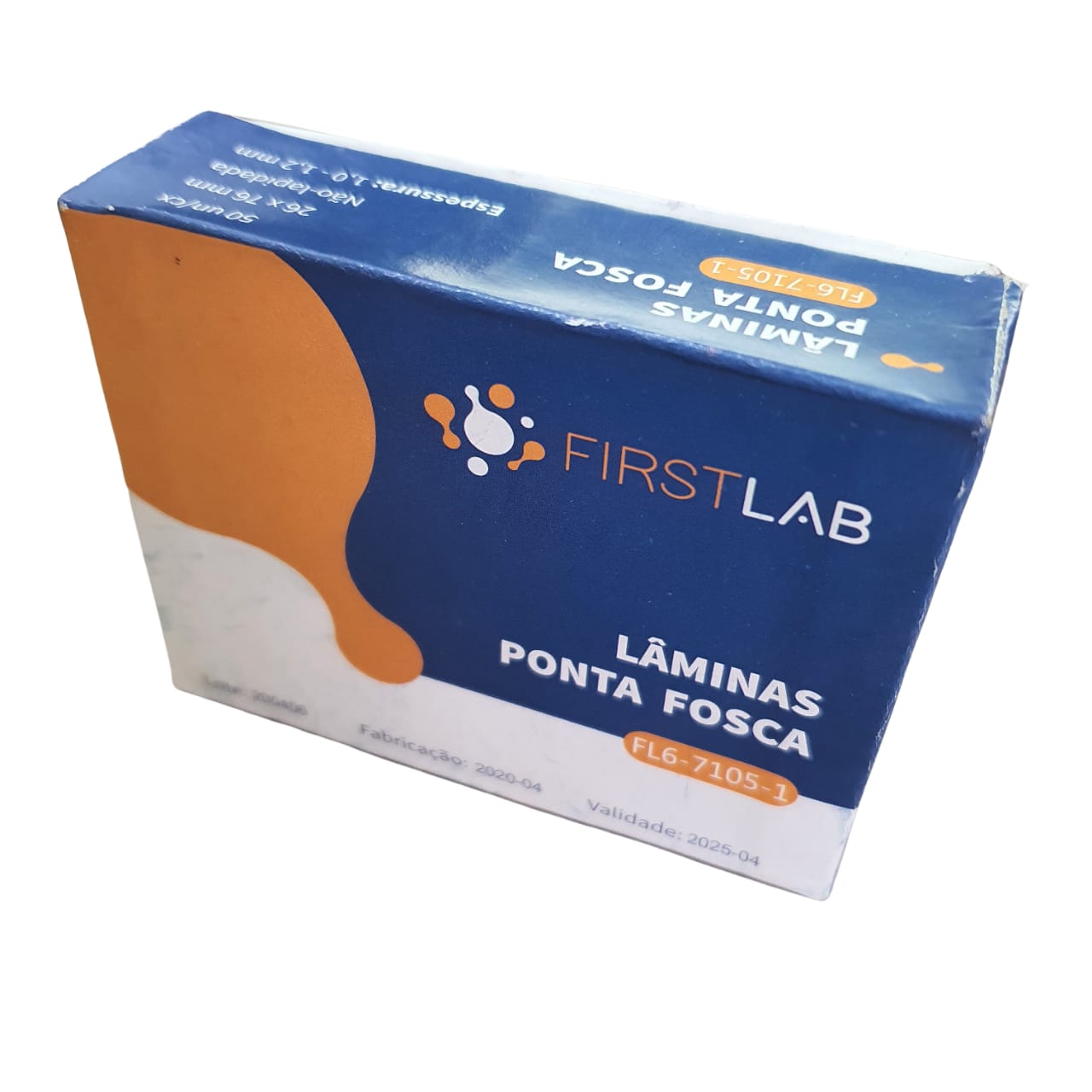 LAMINAS PARA MICROSCOPIA 26X76MM PONTA FOSCA NÃO LAPIDADA CX/50UN ...