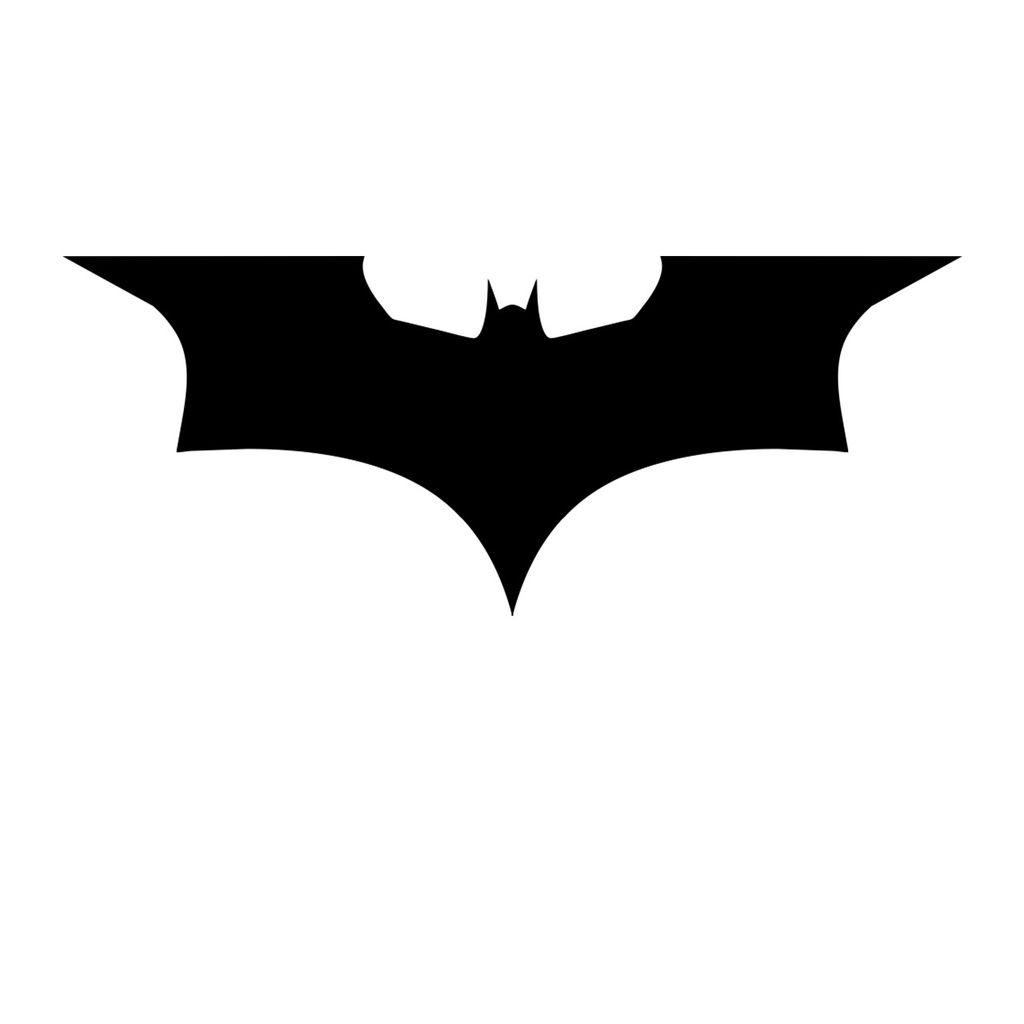 Quadro Decorativo Batman Simbolo MDF Preto Fosco - Desconto no Preço