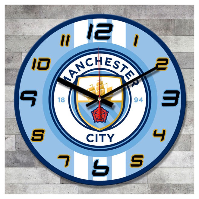 Relógio De Parede Manchester City 40cm | Shopee Brasil