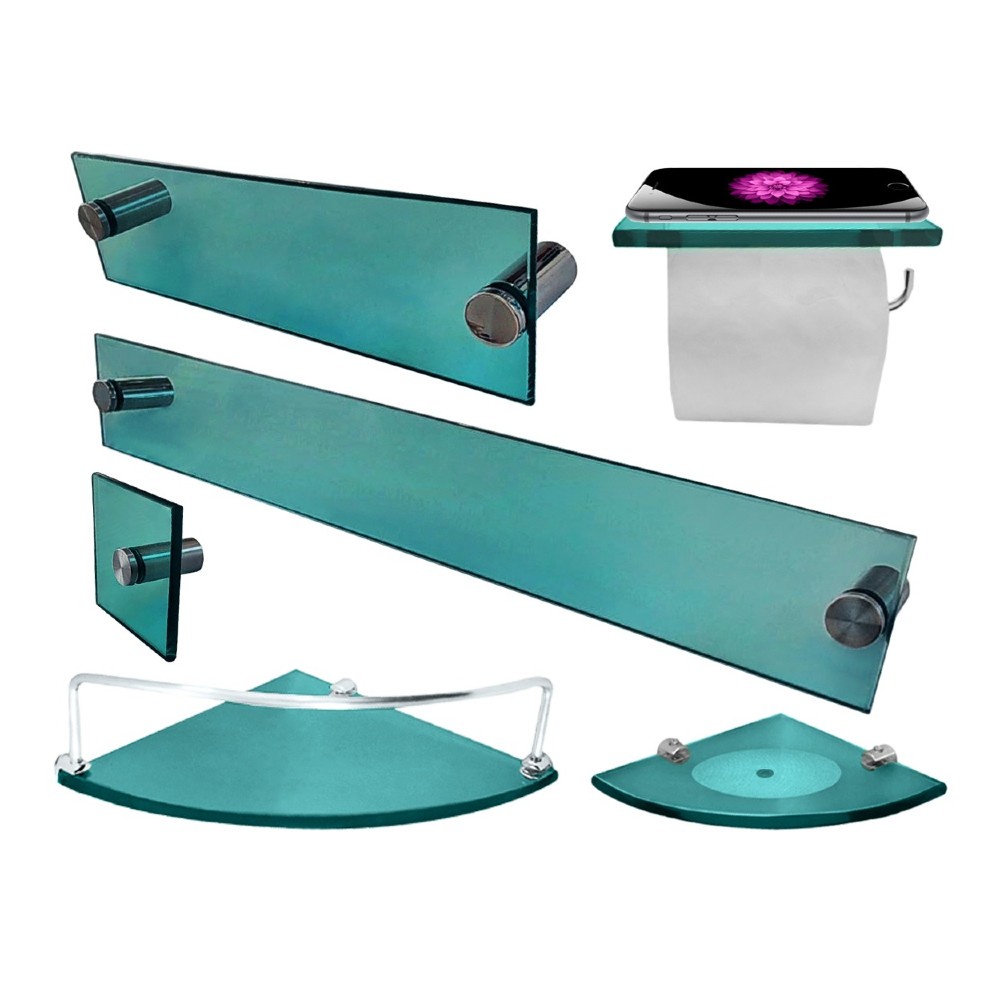 Kit Para Banheiro Premium Modelado Verde | Shopee Brasil