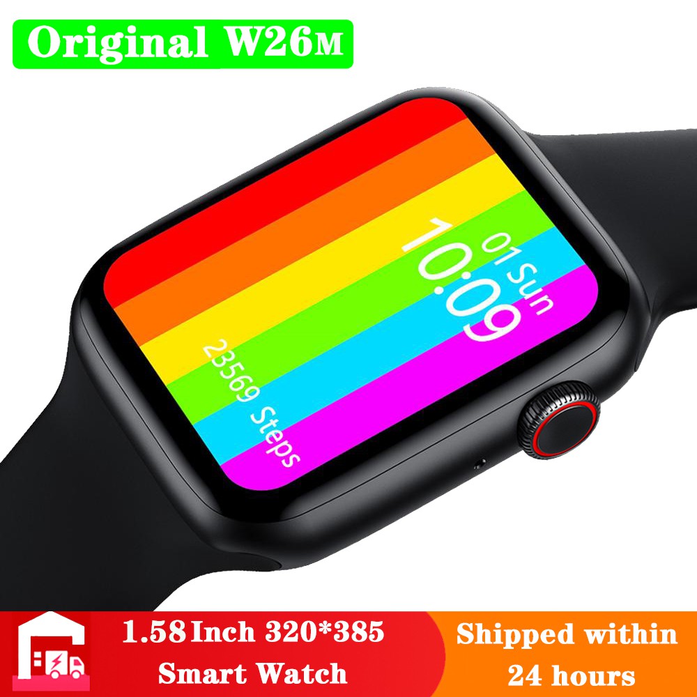 Smartwatch w26m original, tela de 1,58 polegadas e relógio inteligente ...