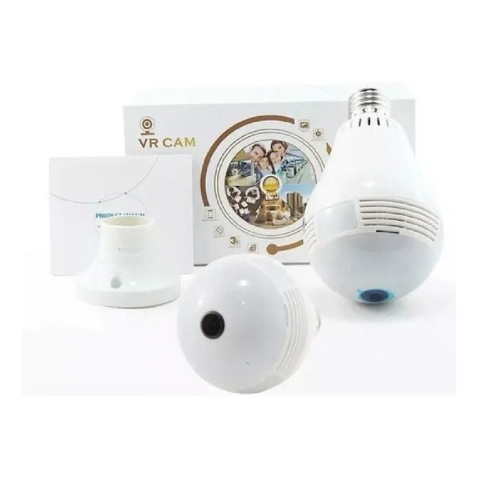 Kit 3 Lampada Camera de Seguranca IP/3D Panoramic camera | Shopee Brasil