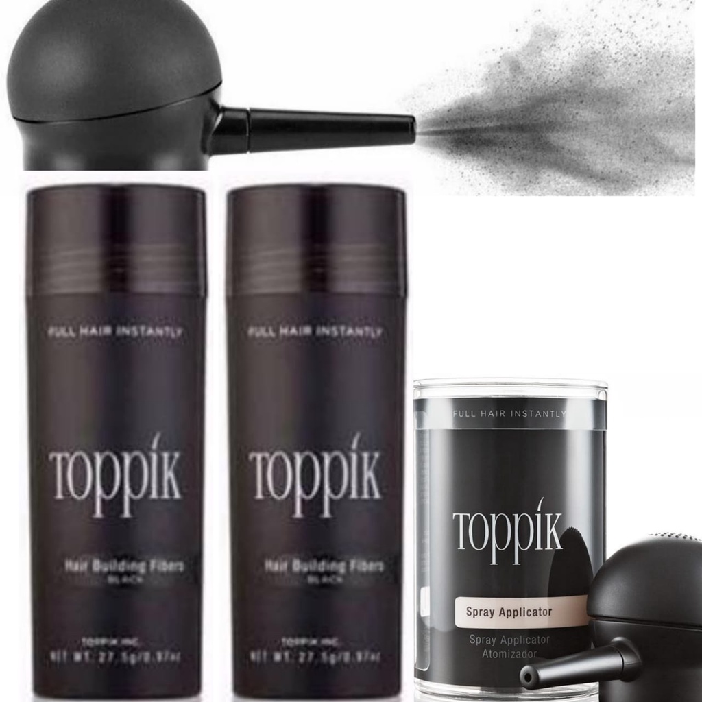 Toppik 27,5G X 2 Kit Aplicador De Fibras + 1 Bico Borrifador Maquiagem ...
