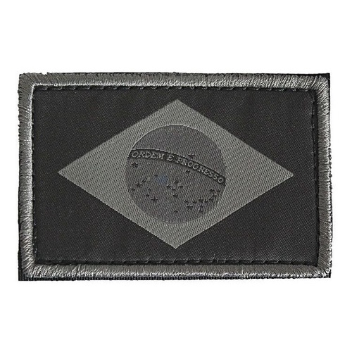 Patch Bandeira Do Brasil Wtc Tecido Preto C/velcro | Shopee Brasil