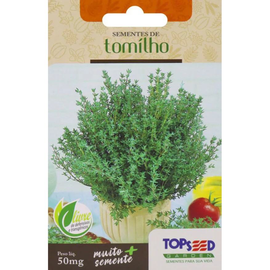 Sementes De Tomilho 50mg - Topseed Linha Tradicional | Shopee Brasil