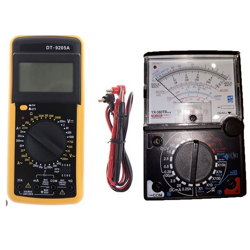 Multímetro Digital DT-9205A com Capacimetro + Multímetro Analogico 20m ...