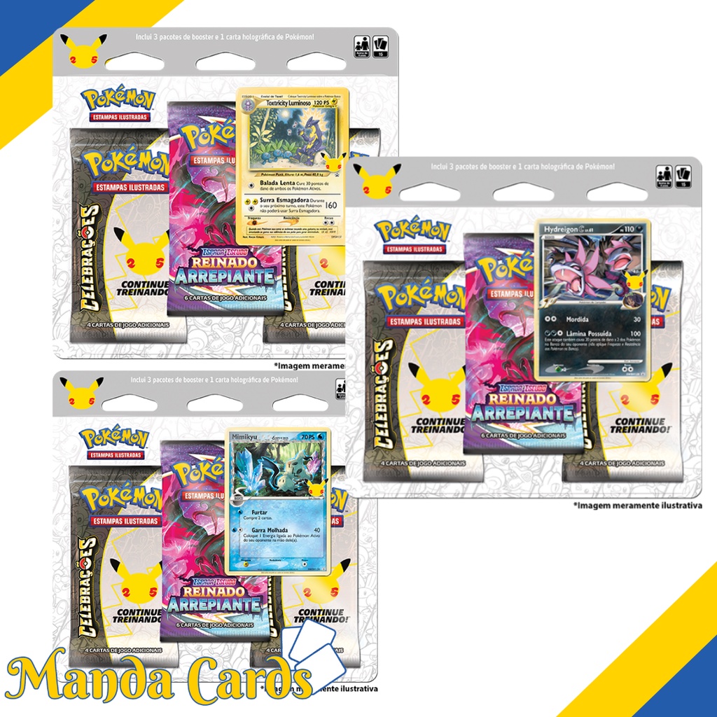 Pokemon Celebrações Triple Pack Blister Triplo Coleção Especial 25 Anos ...