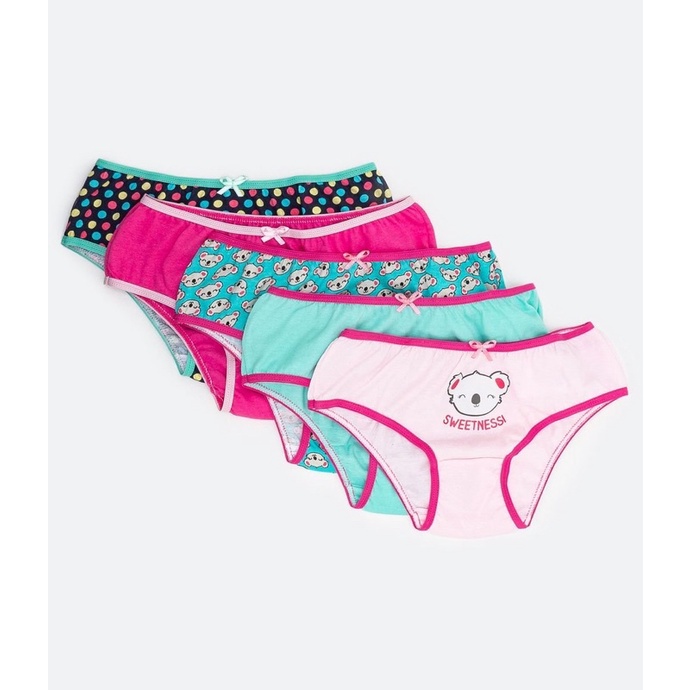 kit calcinha infantil, alta qualidade estampadas cores variadas ...