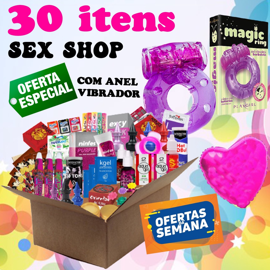 Kit Erótico Sexy Shop Vários Itens Completo Revenda Golfinho Algema Anel Vibrador Atacado ...