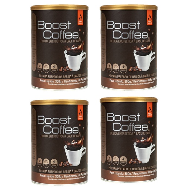 Kit Boost Coffee 300g ANC - 4 Unidades COM INGREDIENTES PREMIUM ...