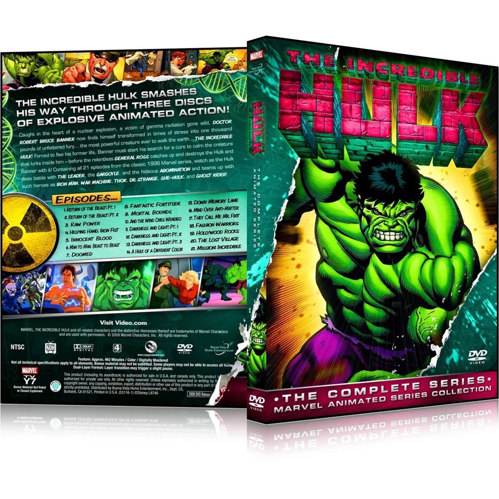 Dvd O Incrivel Hulk 1996 - Dublado - 21 EPISODIOS - 3 DVDS | Shopee Brasil