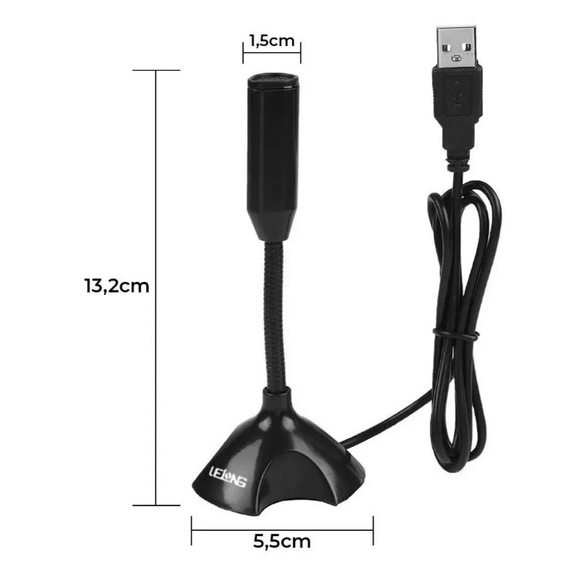 Microfone USB de mesa para PC e Notebook jogos aulas Online | Shopee Brasil