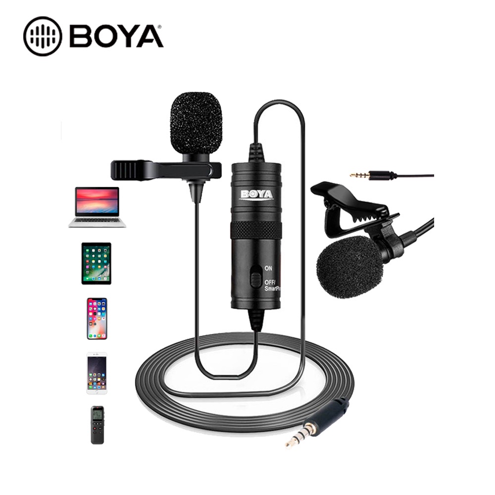 Microfone Lapela Boya By-m1 ORIGINAL Omnidirecional 6 metros de fio ...