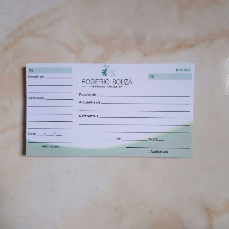Talão de recibo personalizado | Shopee Brasil