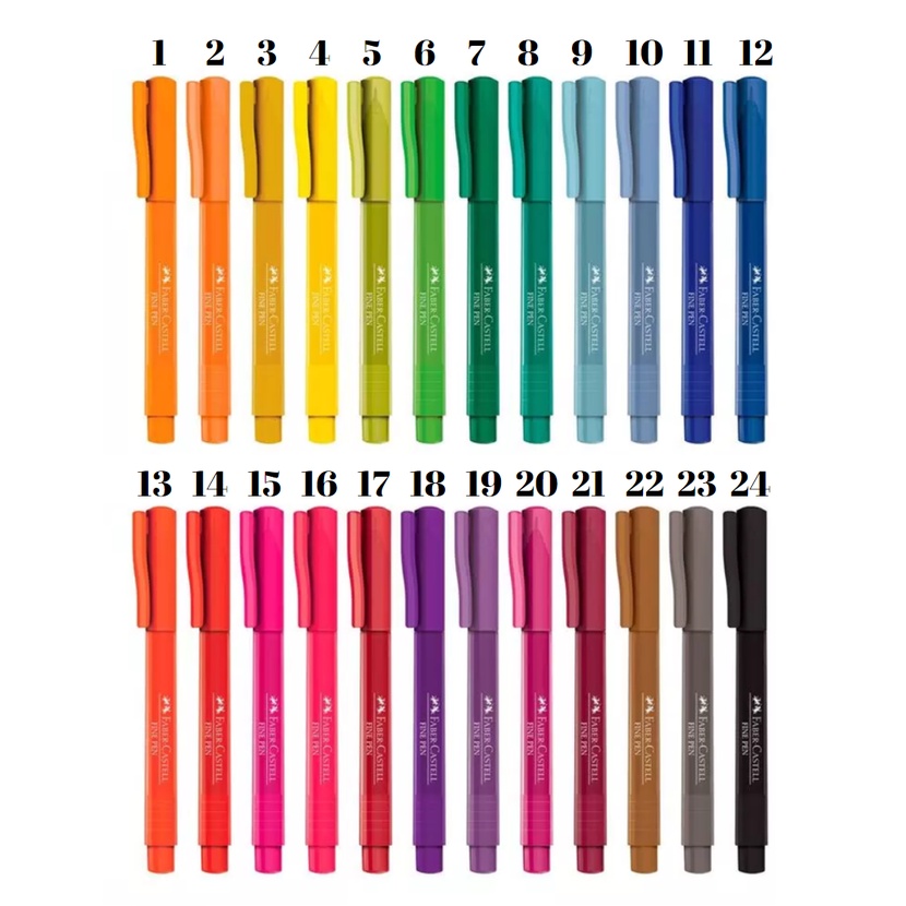 Caneta Fine Pen - Colors - Faber Castell - ponta fina 0.4 | Shopee Brasil