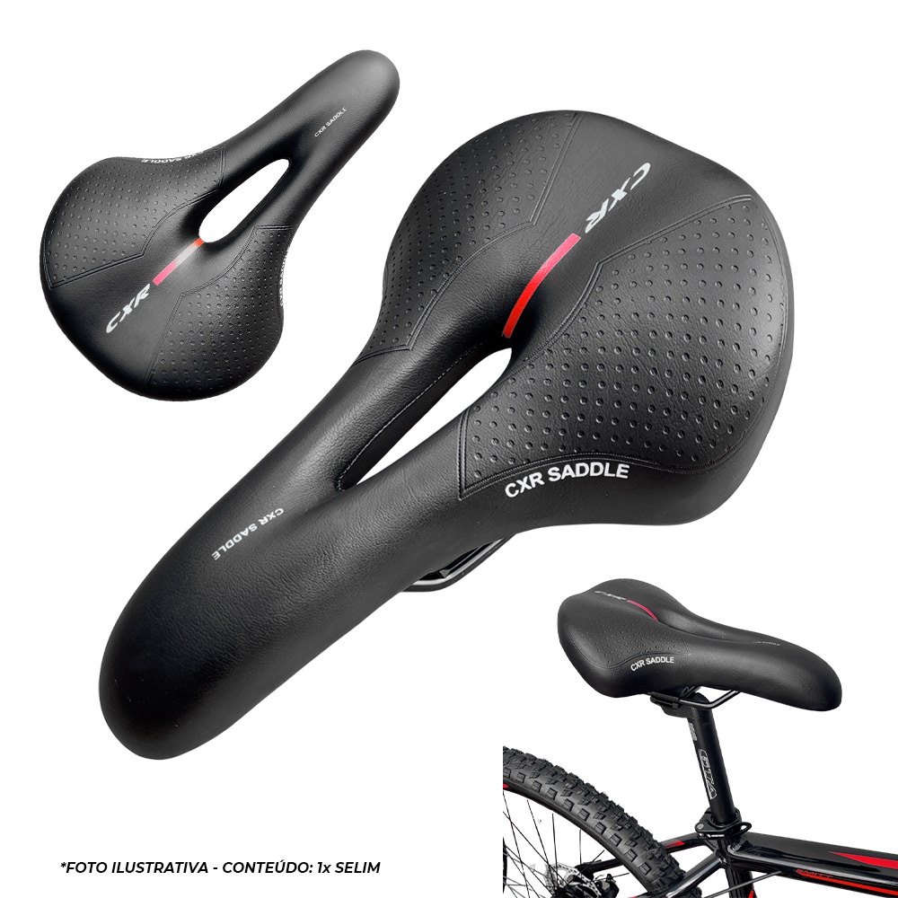 Selim Bike MTB Vazado Cxr G86 Saddle | Shopee Brasil