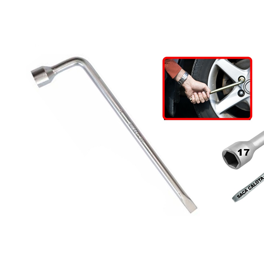 Chave de Roda L 17mm Carro Universal VW Saveiro | Shopee Brasil