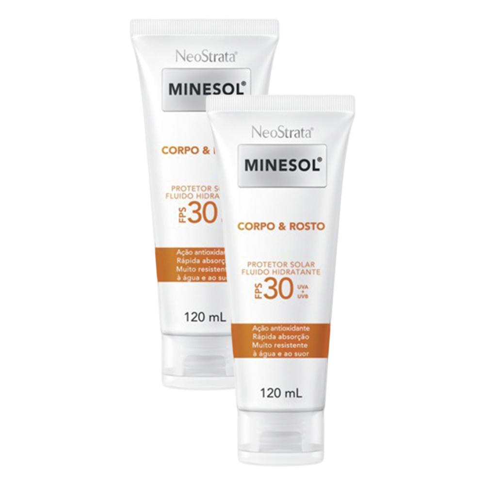 Kit 2 Protetores Solar Neostrata Minesol Corpo e Rosto FPS 30 120mL ...