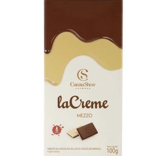 Chocolate La Creme Tablete Cacau Show 100g | Shopee Brasil