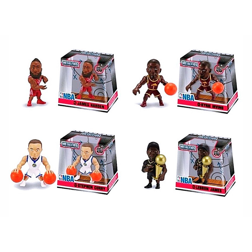 Bonecos Mini Figura Metalfigs NBA kyrie Irving Lebron James Stephen ...