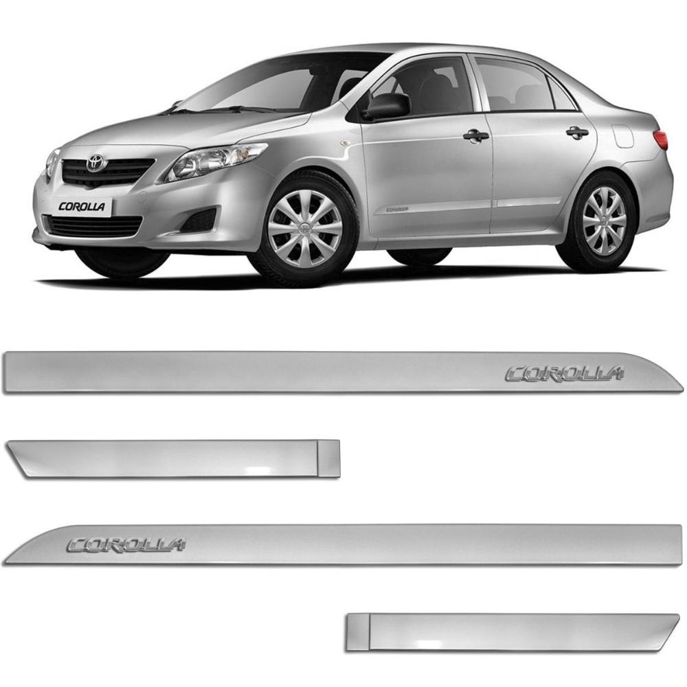 Friso Lateral Corolla 2008 a 2020 Prata Supernova Alto Relevo | Shopee ...