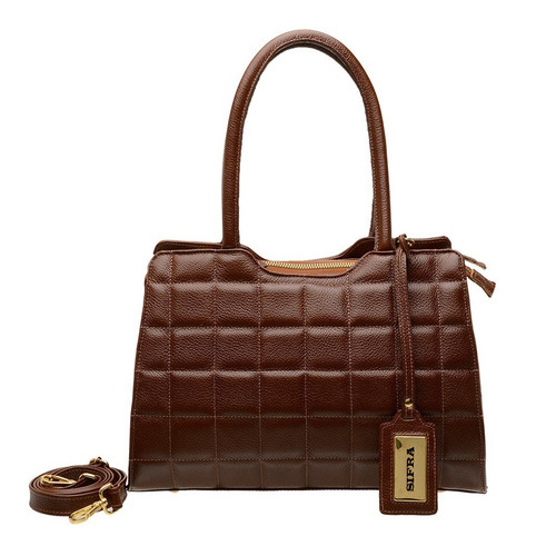 Bolsa Baú Matelasse Lançamento Sifra Em Couro Legitimo | Shopee Brasil