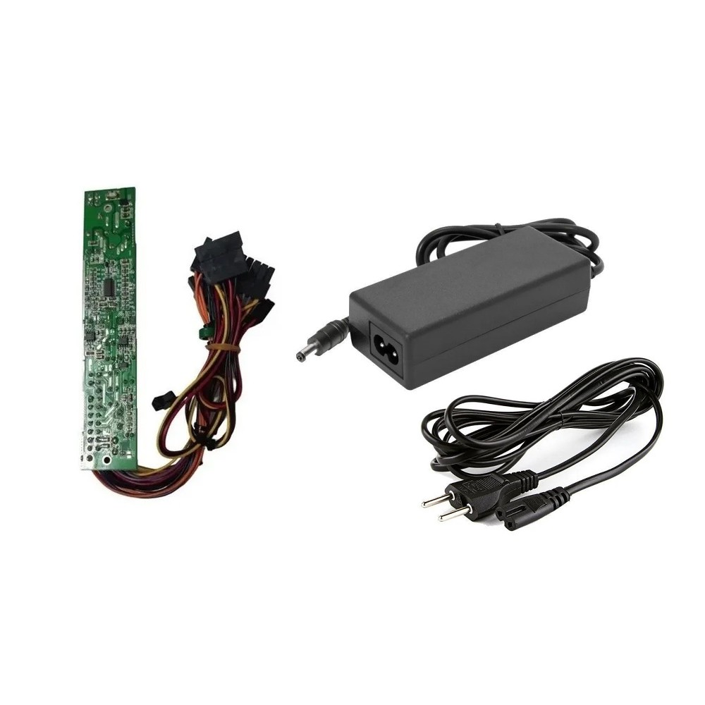 Kit Fonte para Mini Computador Automação Pc Thin Client Nuc Itx Dc 12v ...