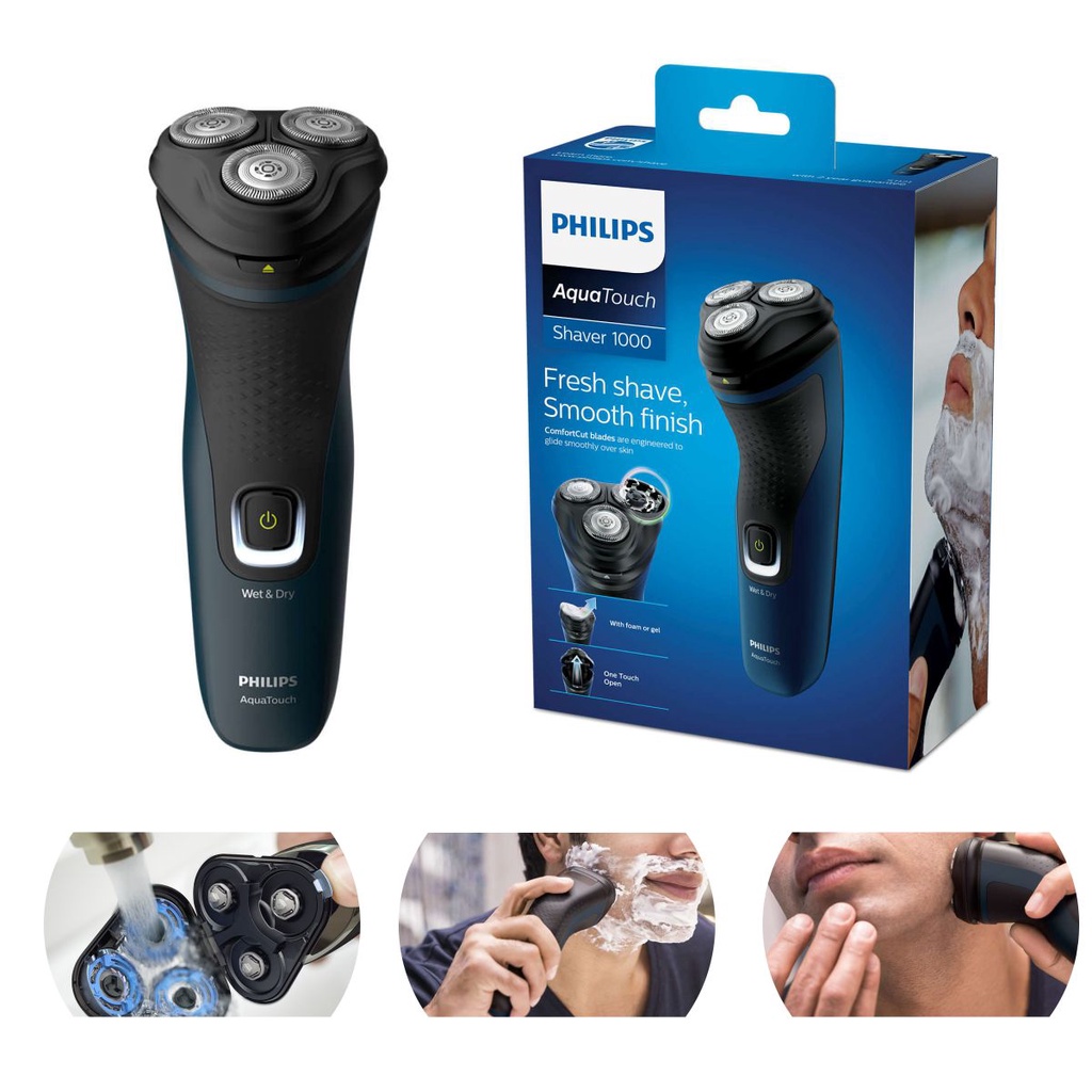 barbeador Aquatouch Elétrico Philips Seco E Molhado Bivolt lavável ...