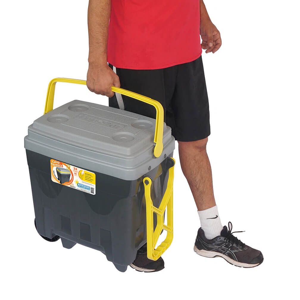 caixa termica com rodas 34L cooler com rodinhas 34L | Shopee Brasil