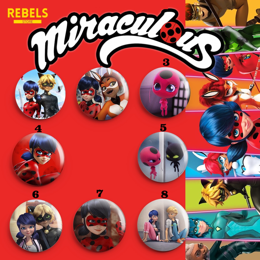 Bottons\Chaveiros - Miraculous - 4,5cm | Shopee Brasil