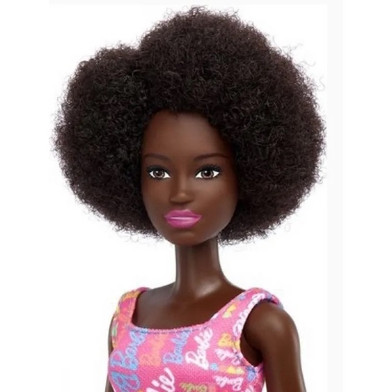 Boneca Barbie Fashion Negra Afro - Vestido rosa - Original Mattel ...