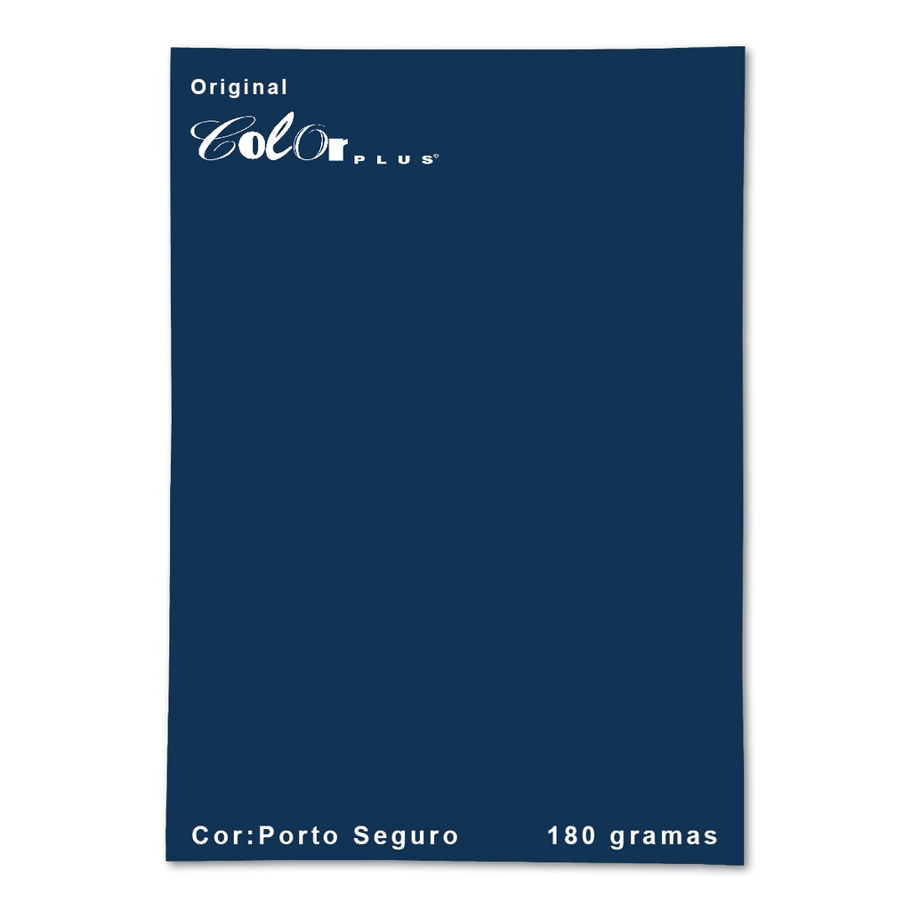 Papel Color Plus A4 180g Massa Colorida Folhas Azul Porto Seguro ...