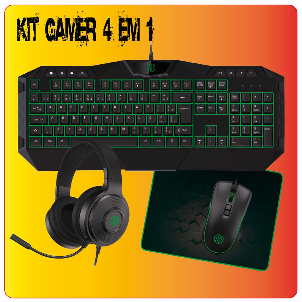 Kit Gamer Teclado + Mouse + Mouse Pad + Headset | Shopee Brasil