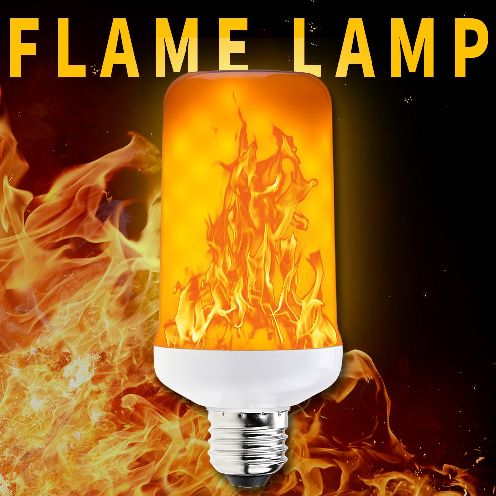 Lâmpada Bulbo Led com Efeito de Chama Fogo Flame Bulb E27 Bivolt 9W ...