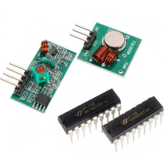Kit Transmissor e Receptor Rf 433Mhz + Encoder HT12E e Decoder HT12D | Shopee Brasil