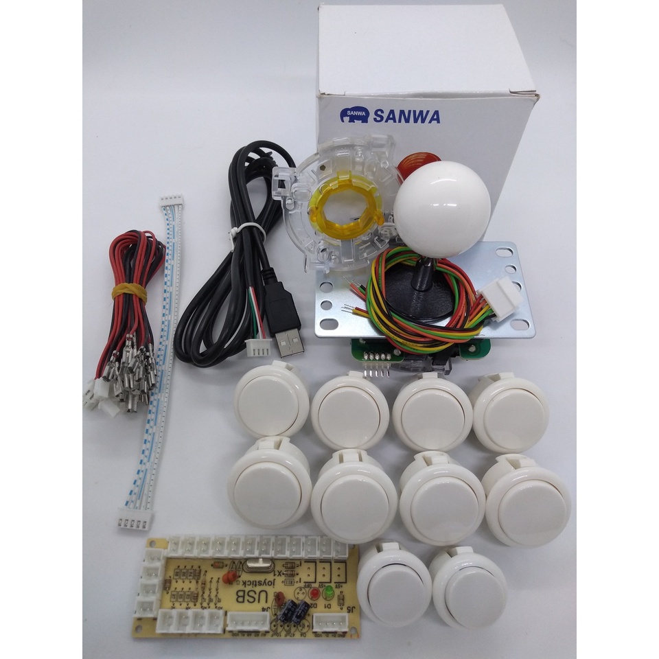 Kit Arcade Sanwa Original Pc,ps3,ps4 +octogonal Original! | Shopee Brasil