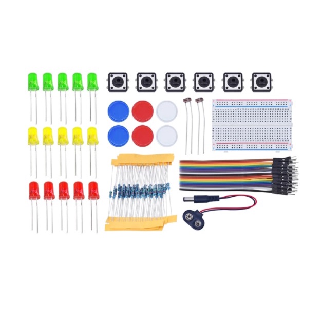 Kit Iniciante para Arduino com Protoboard + Jumpers + botões + leds ...