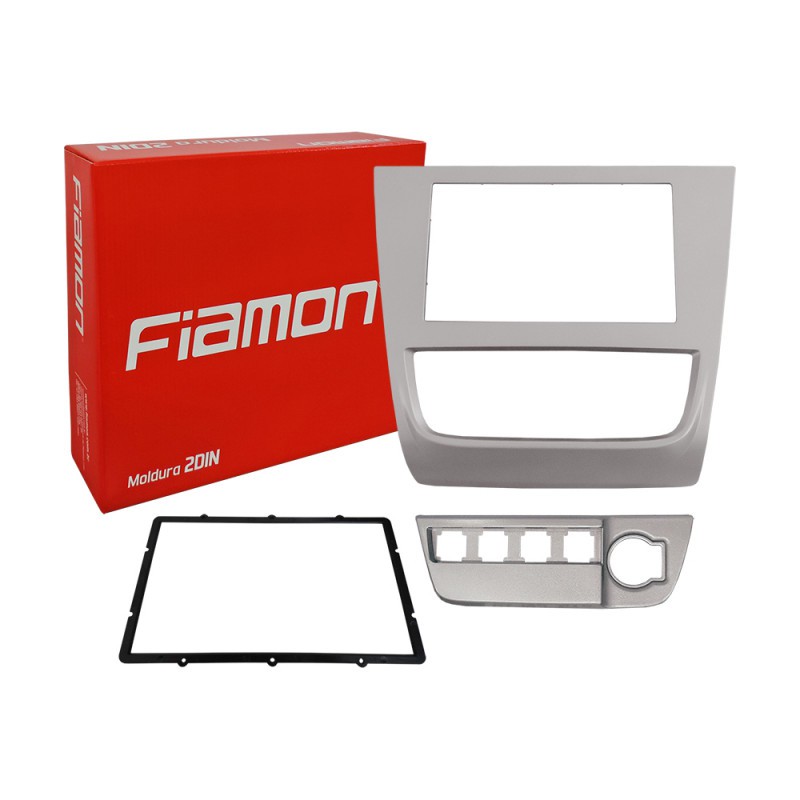 Moldura 2 Din Gol Voyage Saveiro G6 12/2016 Cor Prata Fiamon | Shopee ...