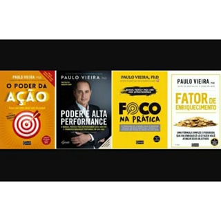 Box 4 Livros Paulo Vieira O poder da ação + foco na prática + poder e ...