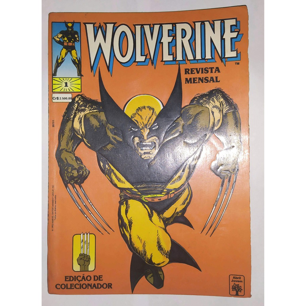 Wolverine número 1 formatinho Editora Abril 1992 | Shopee Brasil