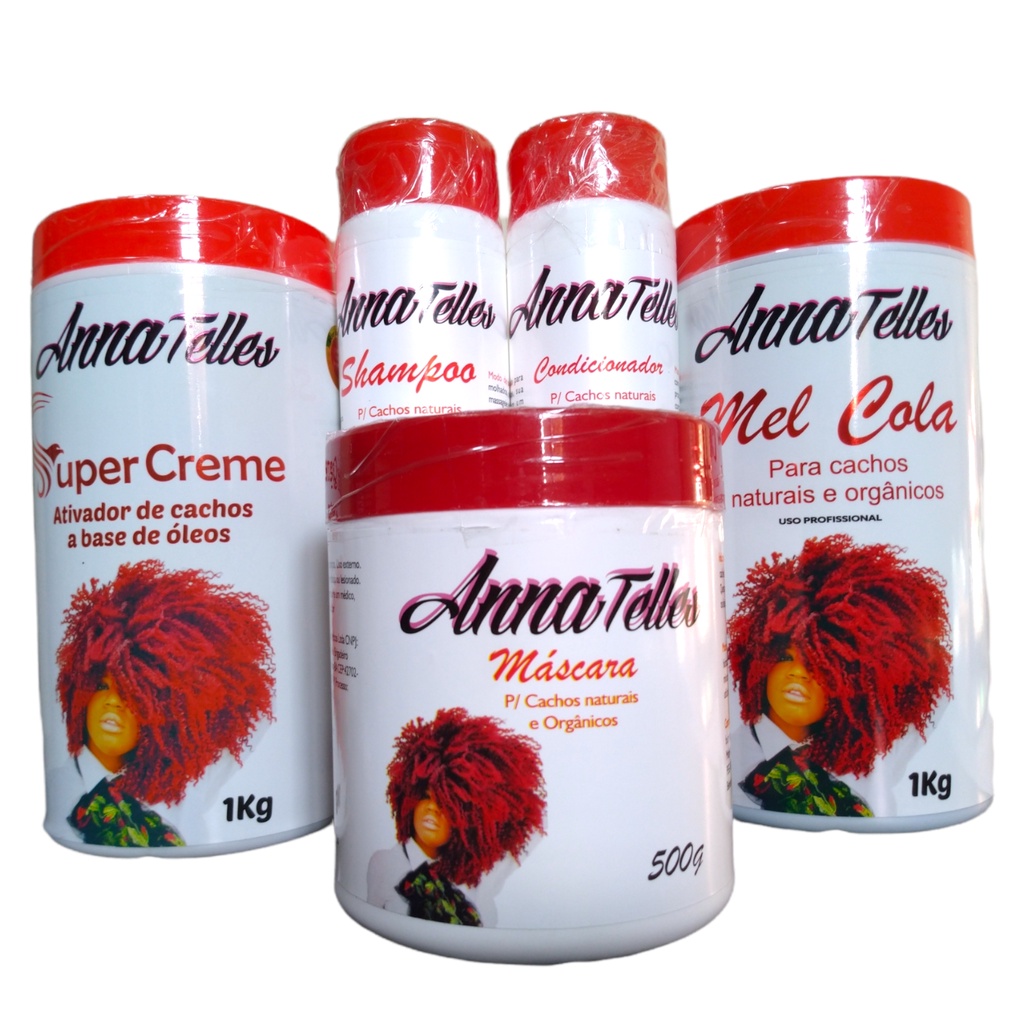 Kit Completo Anna Telles C/ Mel Cola 1kg + Super Creme 1kg | Shopee Brasil